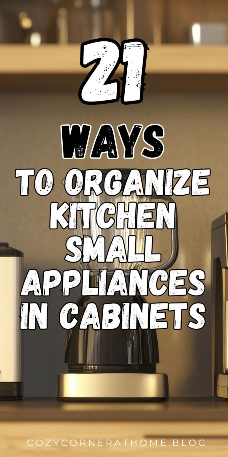 21 Ways to Organize Kitchen Small Appliances in Cabinets - Cozy Corner ...